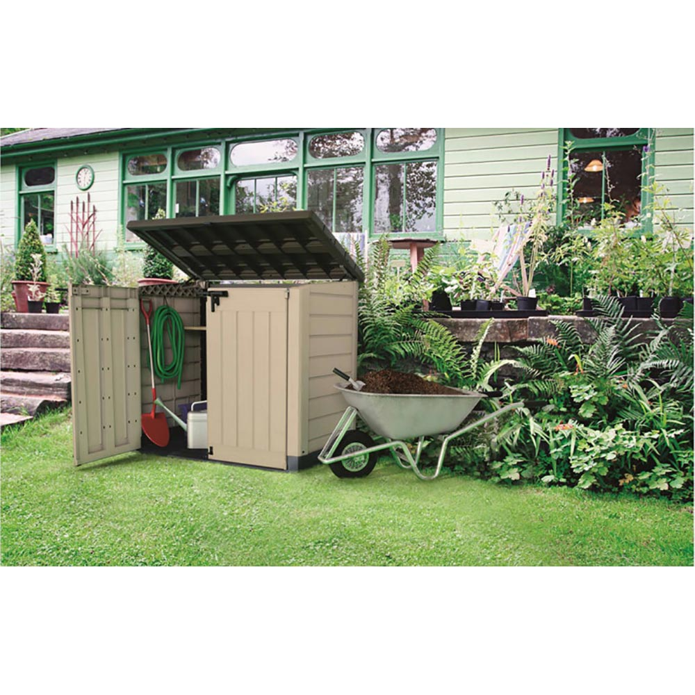 Keter Store It Out Max 1200L Outdoor Garden & Wheelie Bin Storage Shed ...